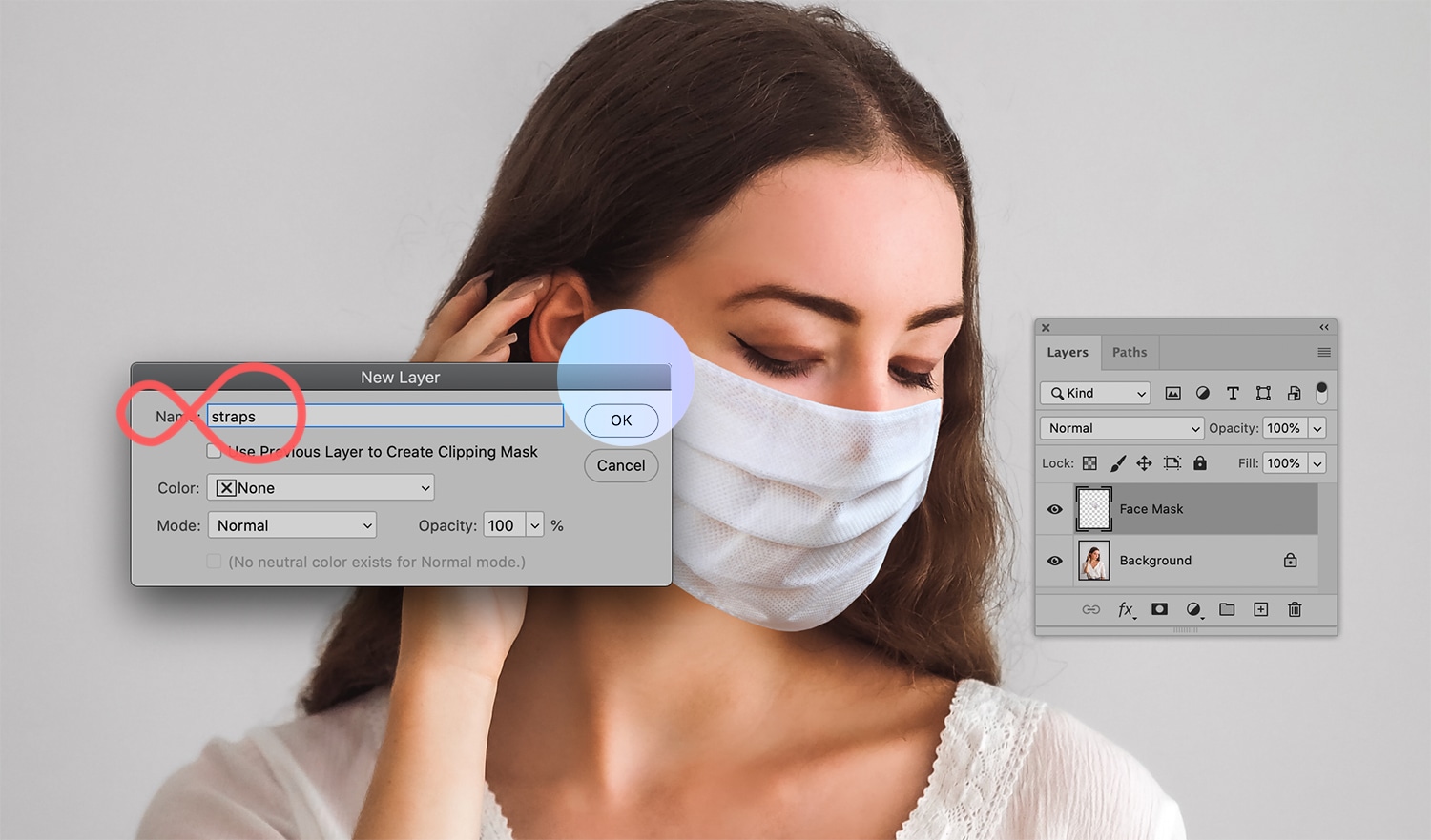 How to Put a Mask on a Face in Photoshop - Tutorial